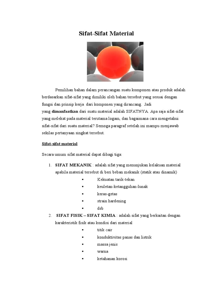 Sifat-Sifat Material | PDF