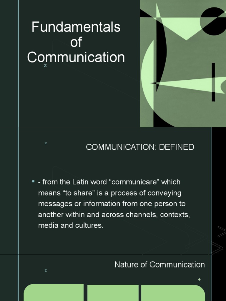Fundamentals of Communication | PDF | Communication | Information