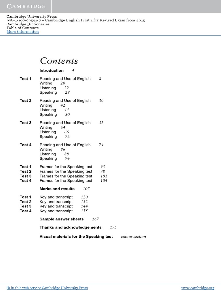 Cambridge English First PDF | PDF