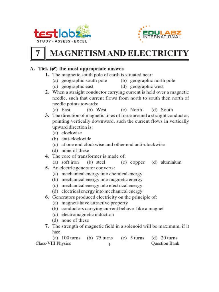Understanding Magnetism Concepts | PDF | Electromagnetic Induction ...