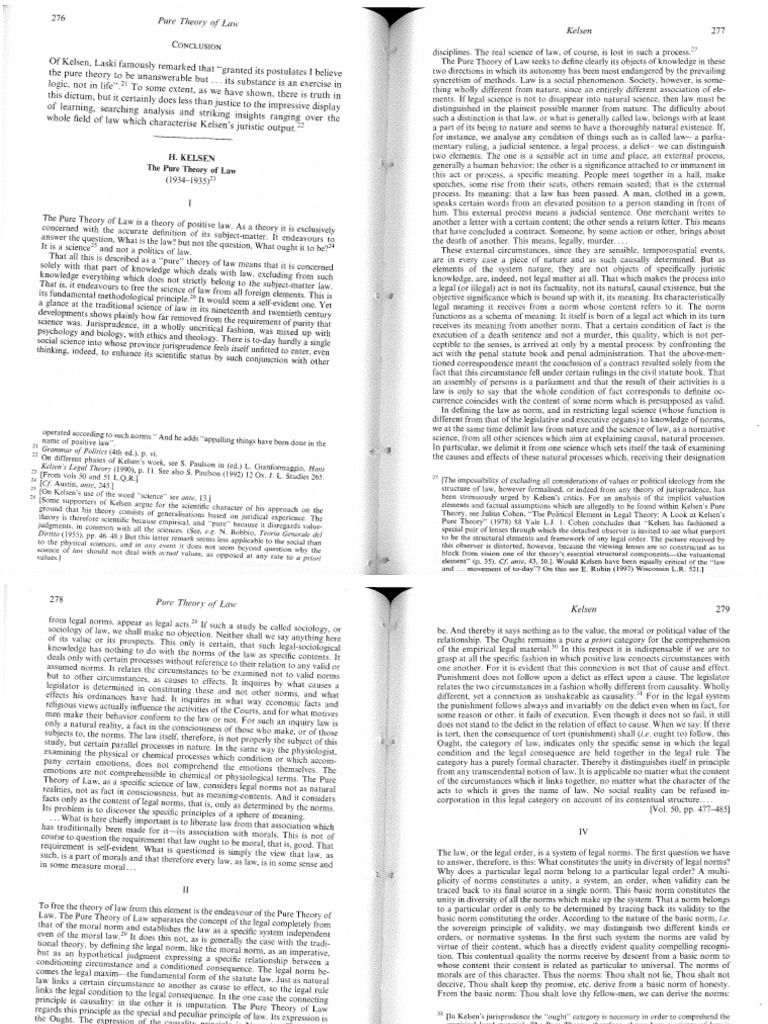 The Pure Theory of Law | PDF | Jurisprudence | Judiciaries