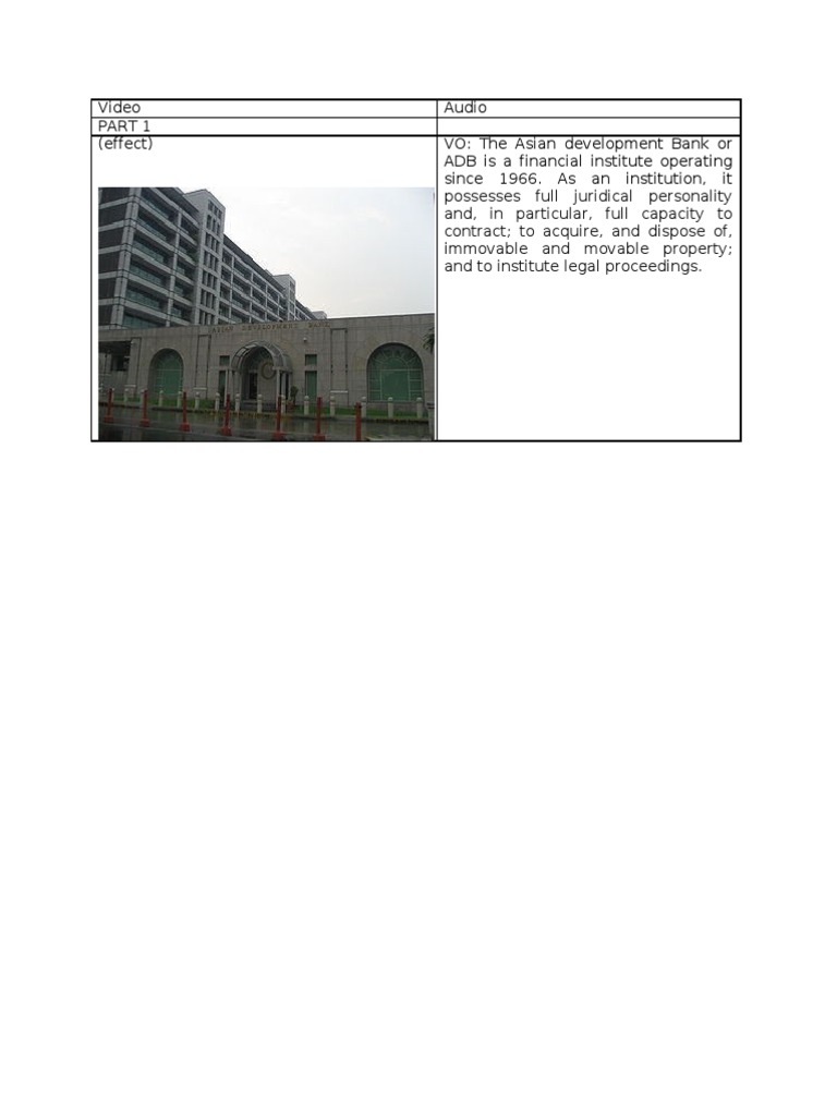 Avp Script ADB111 | PDF | Asian Development Bank | Compact Fluorescent Lamp