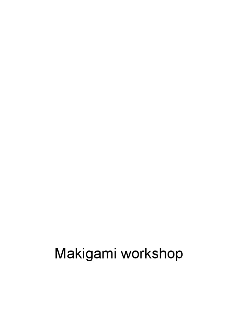 Makigami Uitleg Zonder Branding | PDF