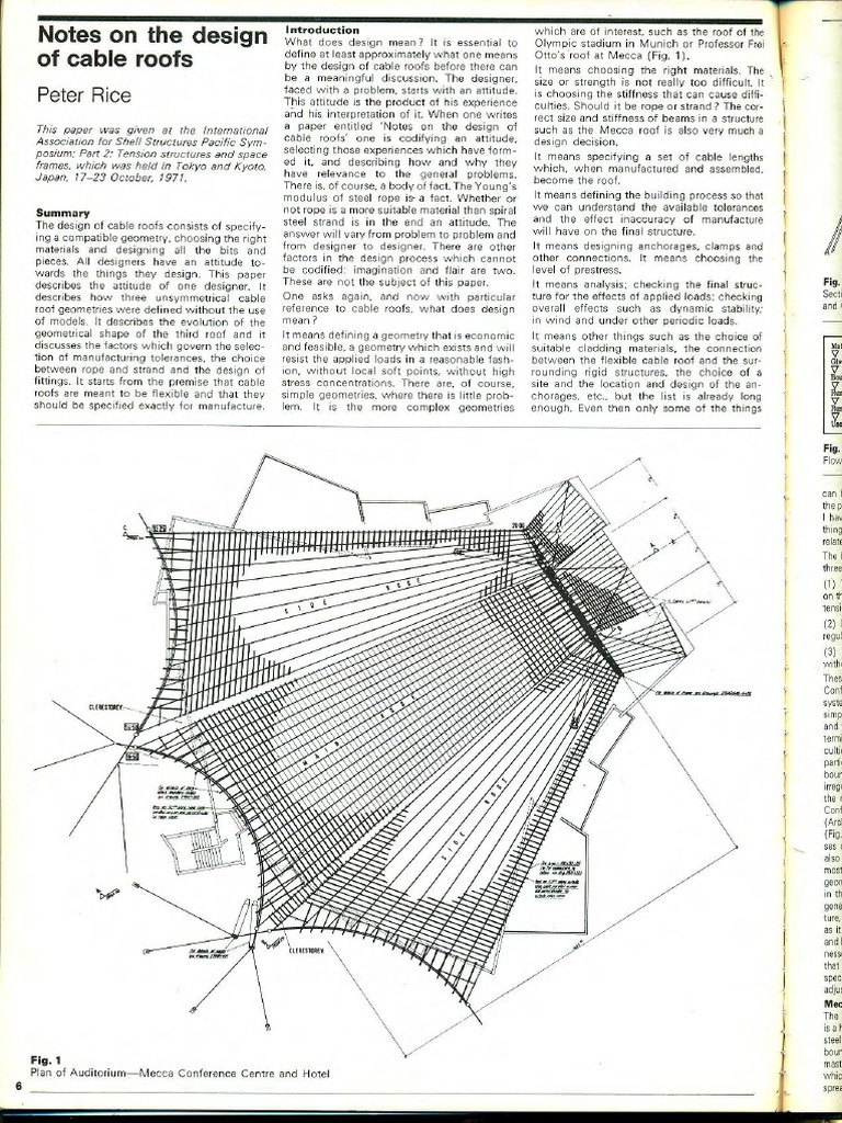 Notes On The Design of Cable Roofs: RR Ce | PDF | Building Engineering ...