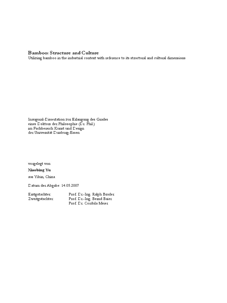 Bamboo - Structure and Culture | PDF | Bamboo | Modernization Theory
