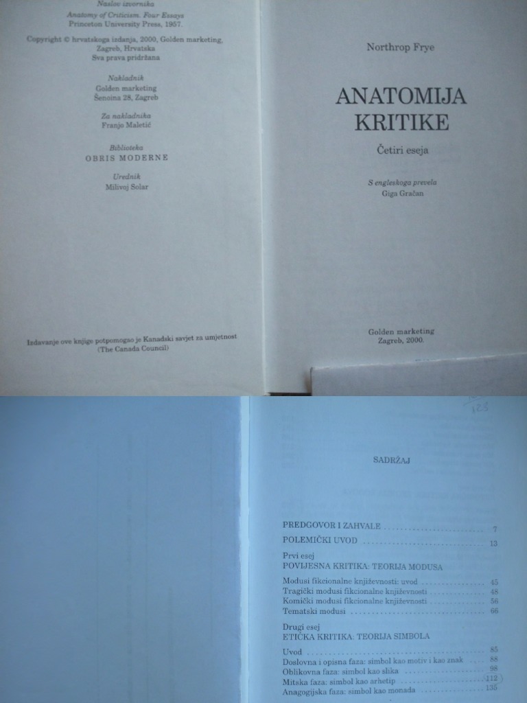 Nortrop Fraj Anatomija Kritike PDF | PDF