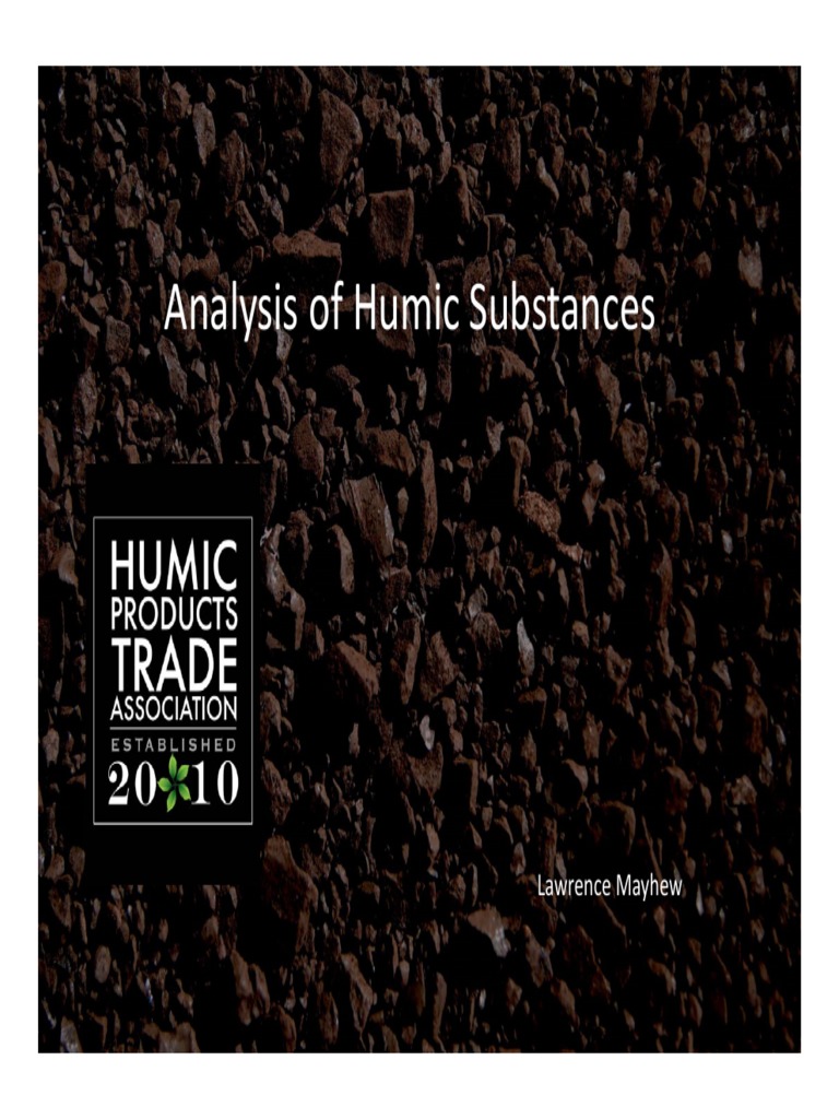Analysis of Humic Substances: Lawrence Mayhew | PDF | Physical Sciences ...