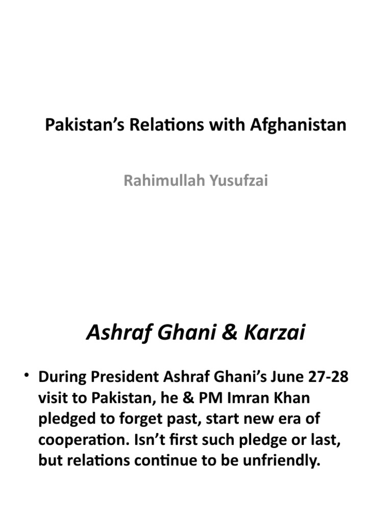 Pakistan-Afghanistan Relations Overview | PDF | Afghanistan | Taliban