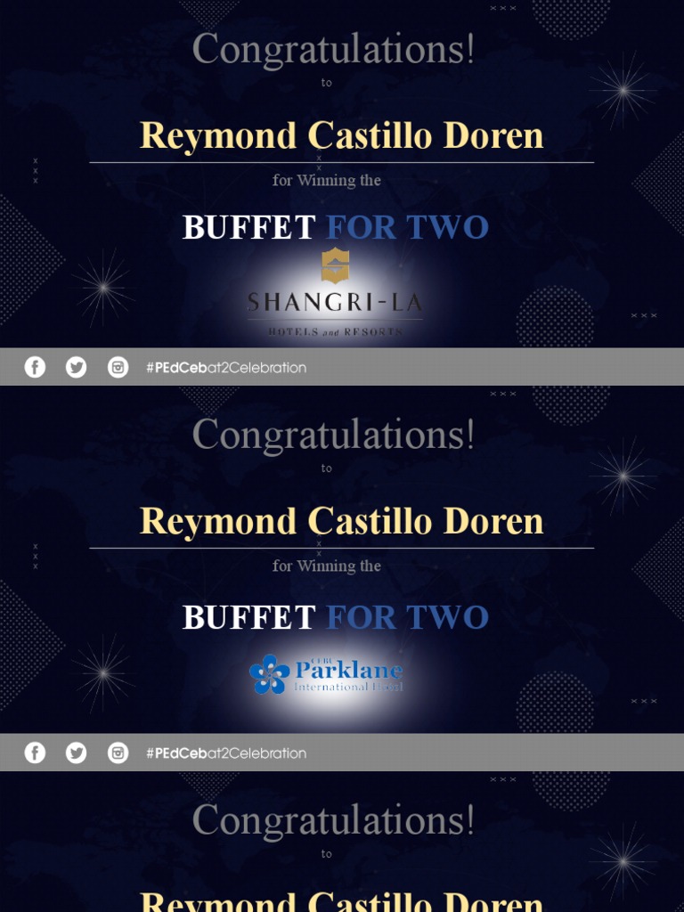 Congratulations!: Reymond Castillo Doren | PDF