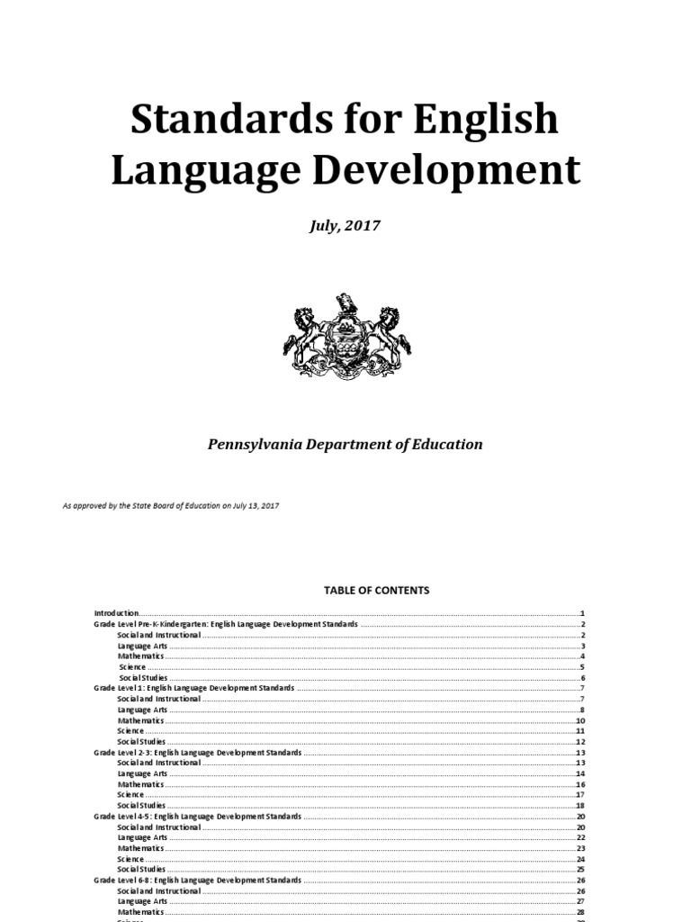 ELD Standards | PDF | English As A Second Or Foreign Language ...