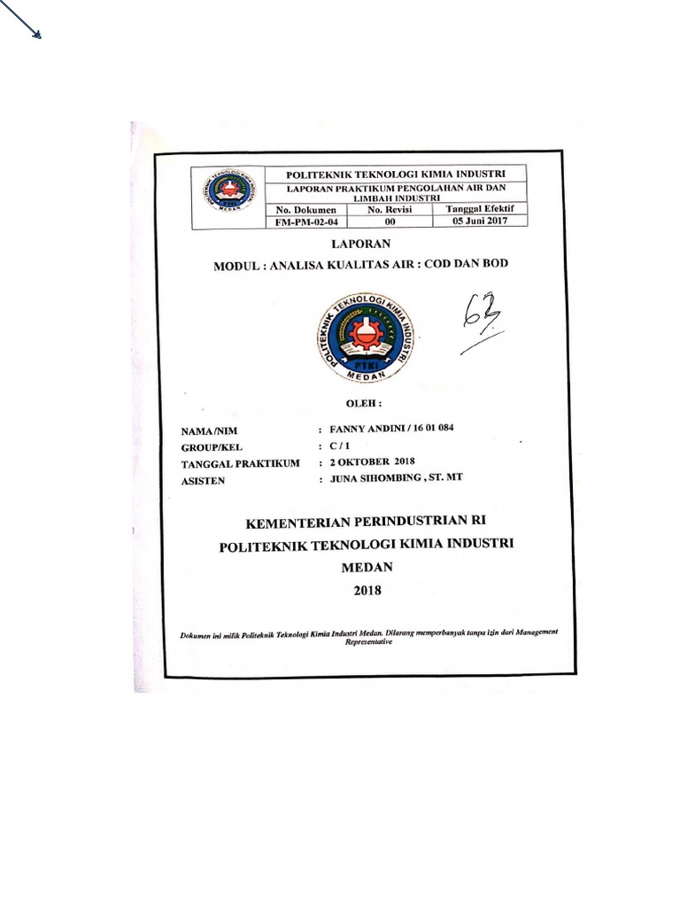 Analisa Kualitas Air COD Dan BOD | PDF