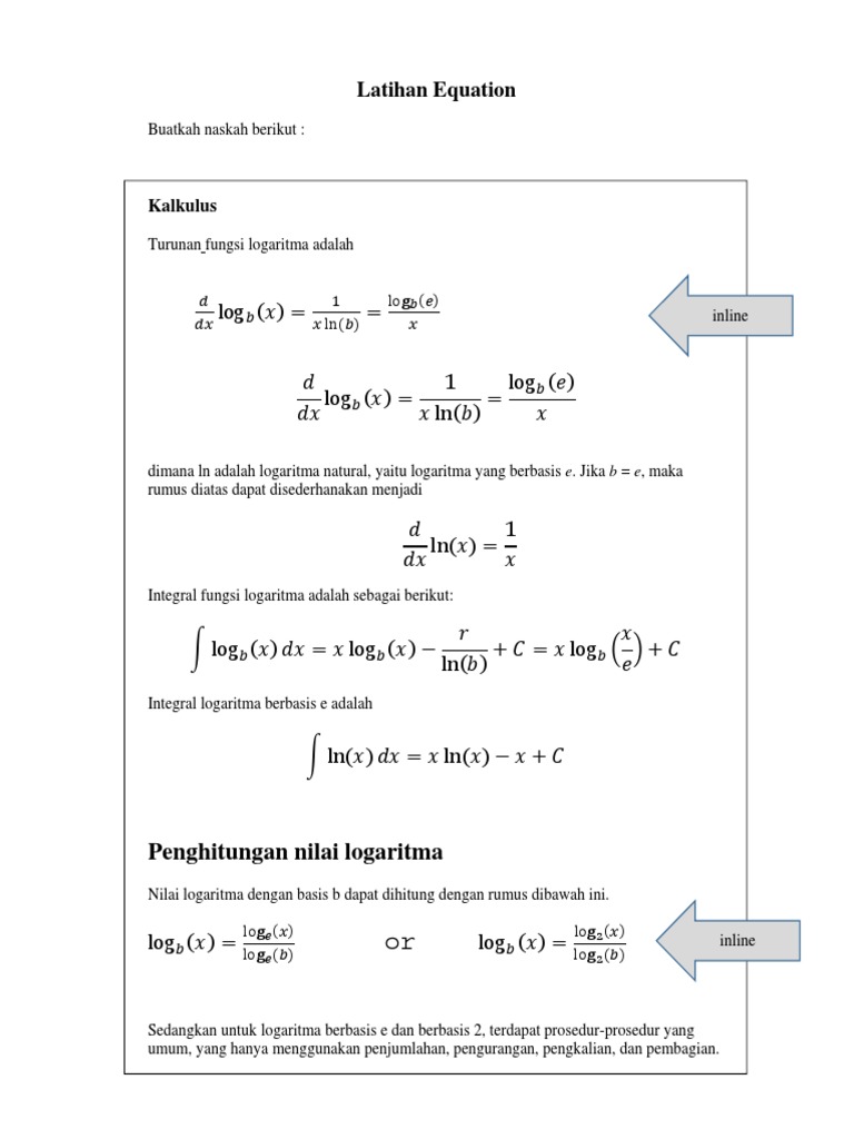 Latihan Equation | PDF