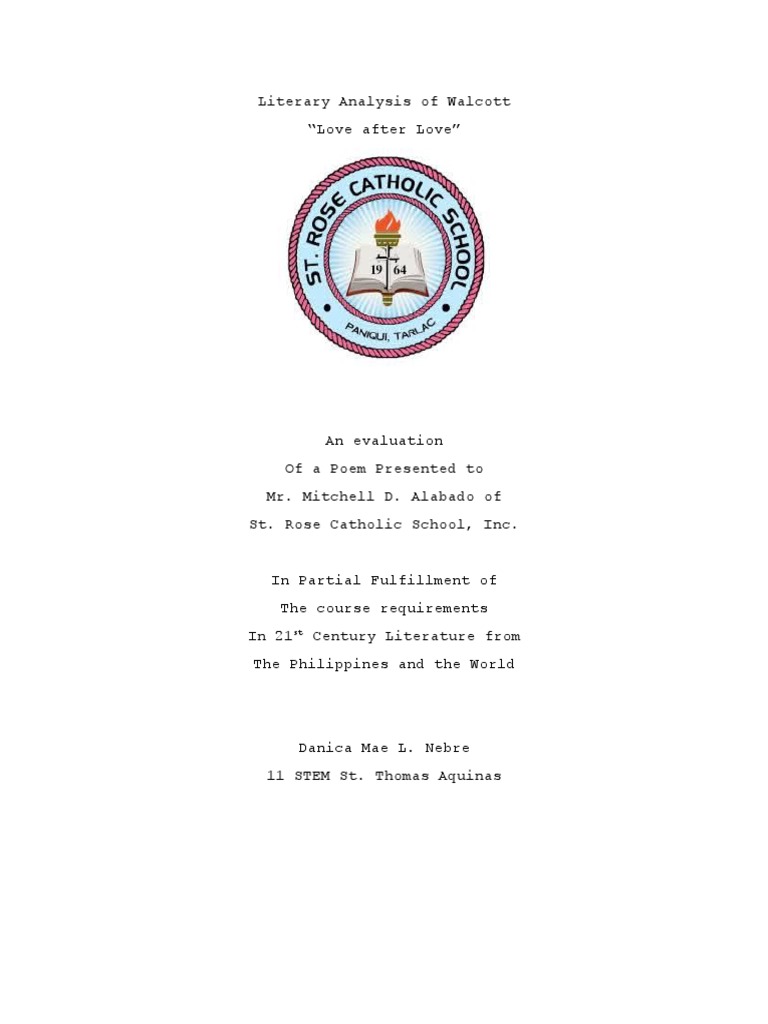 Literary Analysis of Derek Walcott | PDF | Poetry