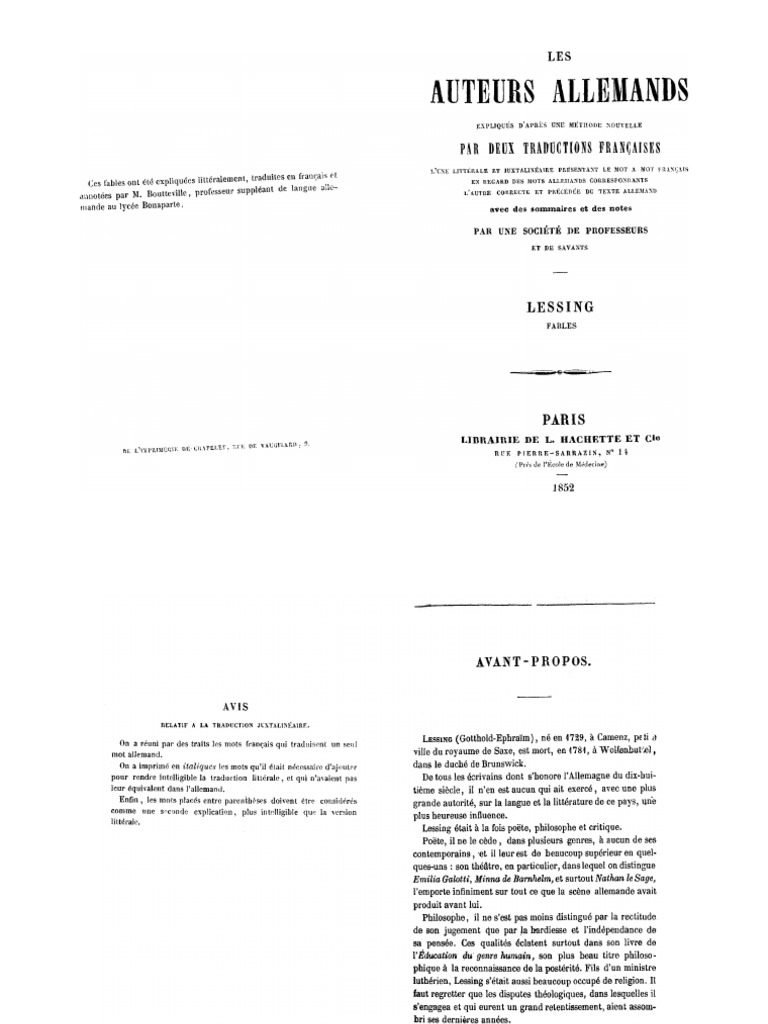 Lessing Fables | PDF