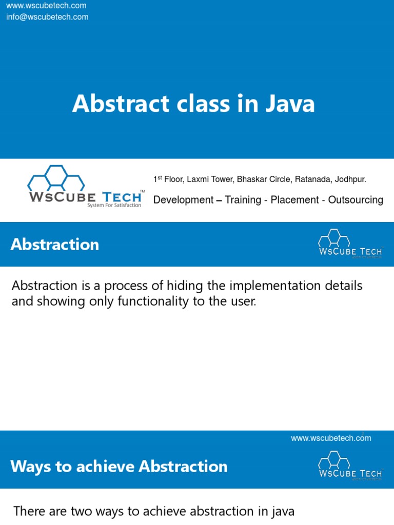 Abstract Class In Java Pdf Class Computer Programming Method Computer Programming
