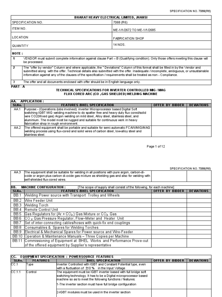 CO2 Spec Rev Final | PDF | Welding | Construction