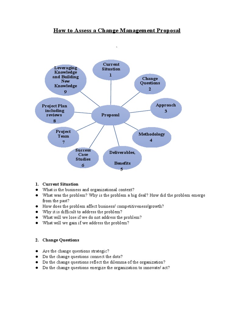Evaluating Change Management Proposals | PDF | Change Management ...