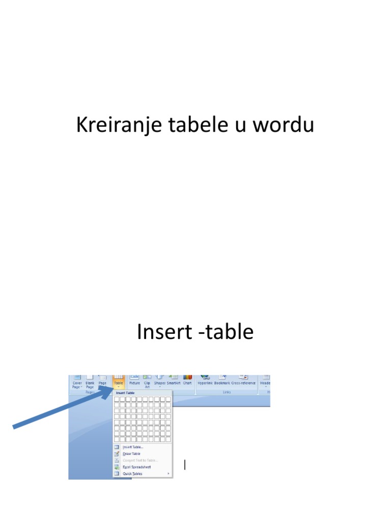 Kreiranje Tabele U Wordu | PDF