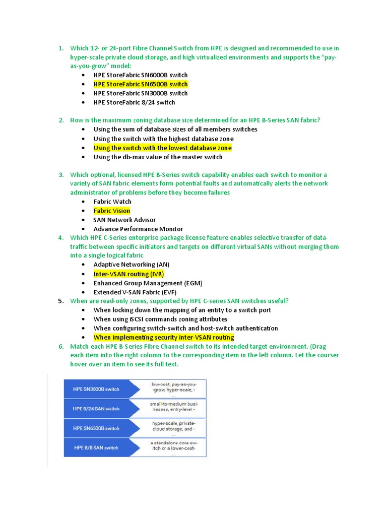 Introduction To SANs Answers | PDF | Computer Network | Computer Hardware