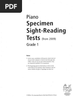 Grade 1 Sight Reading Piano | PDF | Musicology | Classical Music