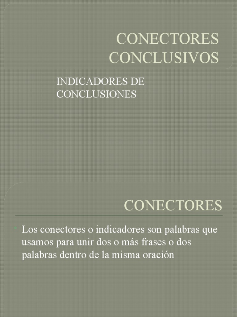 Conectores Conclusivos | PDF
