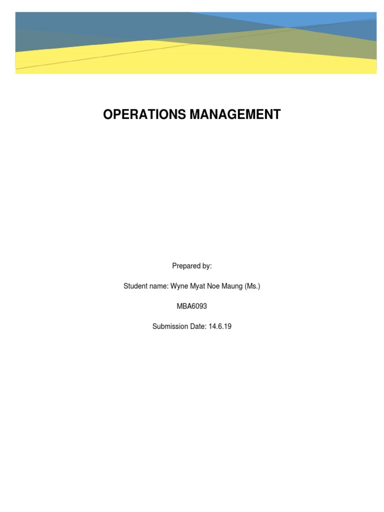 Operations Management Term Paper | PDF | Economic Sectors | Economies