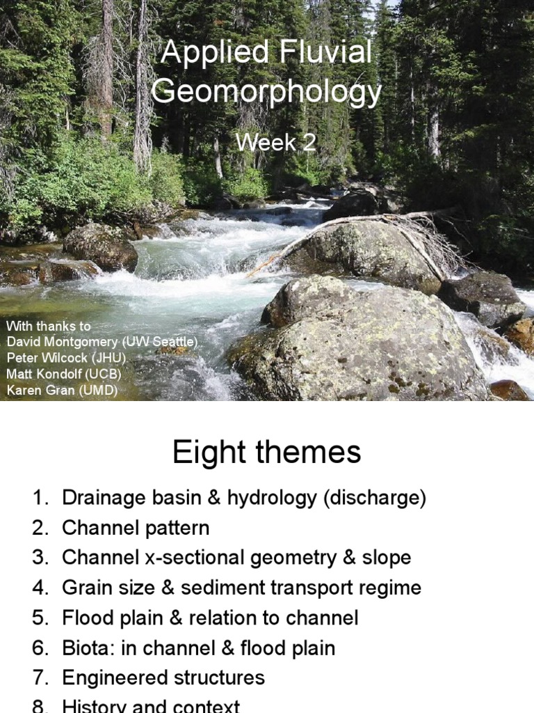 Applied Fluvial Geomorphology: Week 2 | PDF | River | Drainage Basin