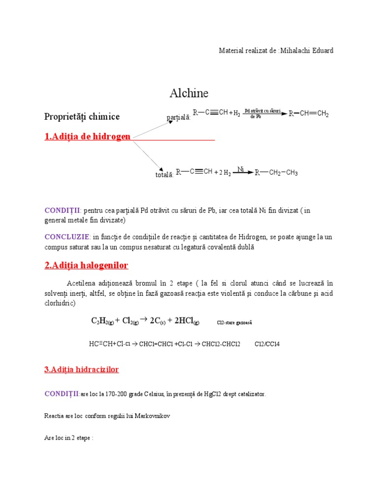 Alchine Reactii de Aditie | PDF