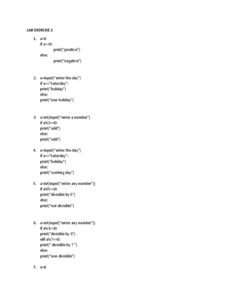 Lab Exercise 2 1. A 6 | PDF