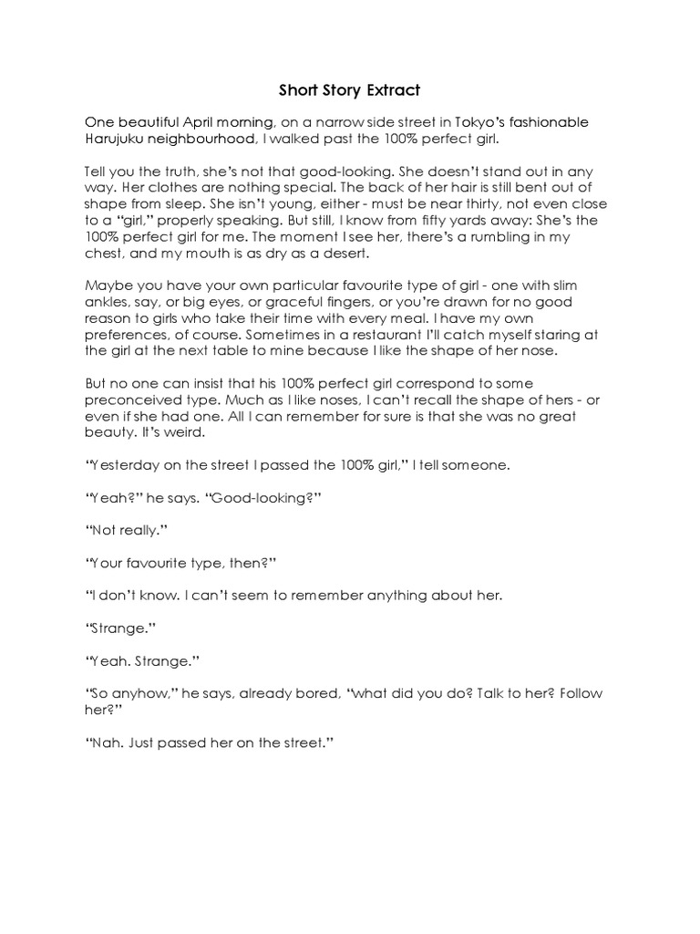 Short Story Extract | PDF