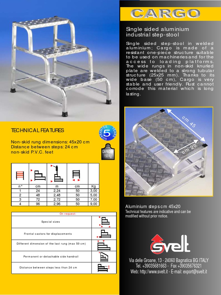 Cargo: Single Sided Aluminium Industrial Step-Stool | PDF | Chemical ...