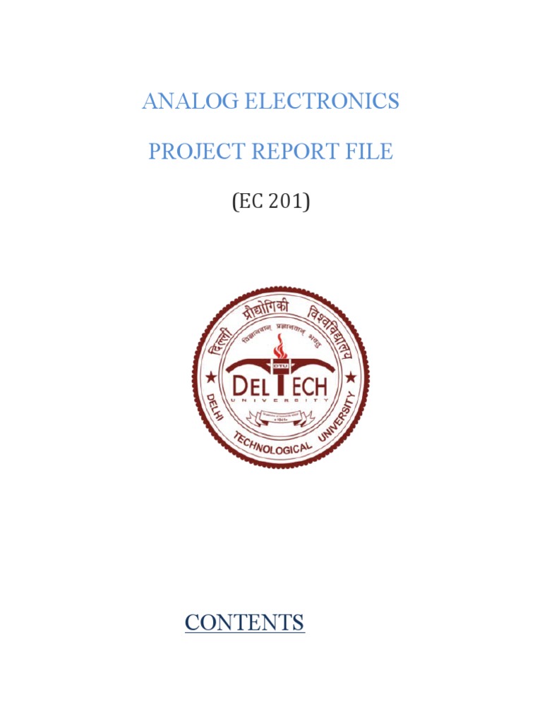 Analog Electronics Project Report File | PDF | Rectifier | Transformer