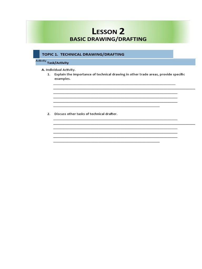Drafting Topic 1 | PDF