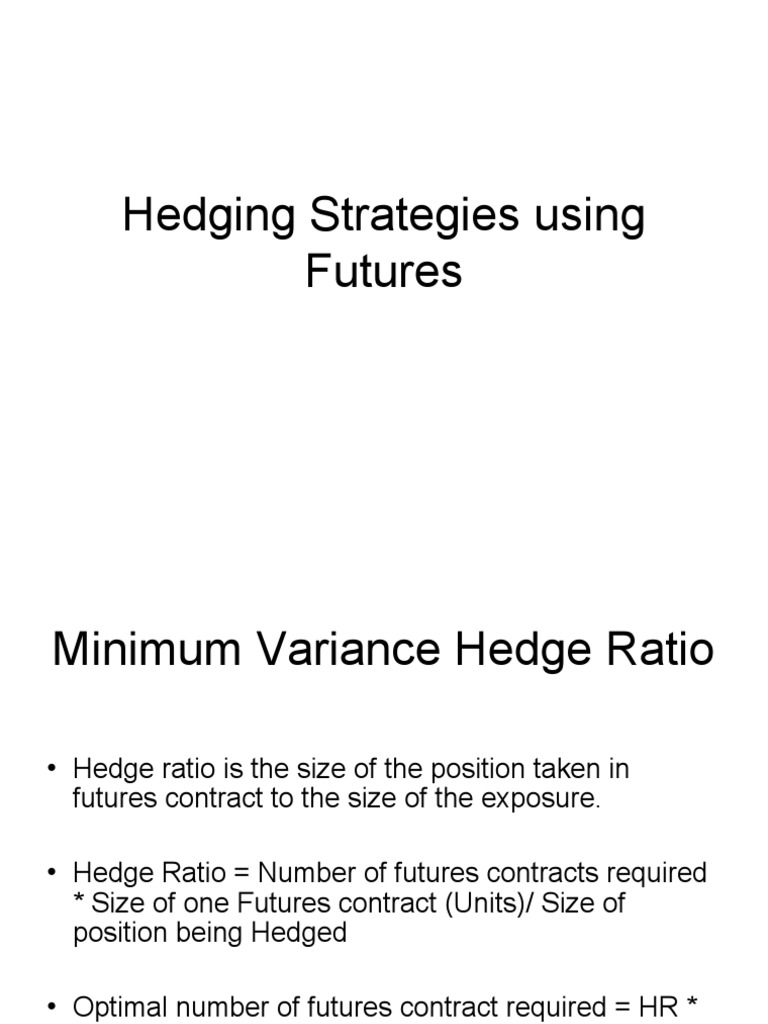 Futures Hedging for Risk Management | PDF | Hedge (Finance) | Futures ...