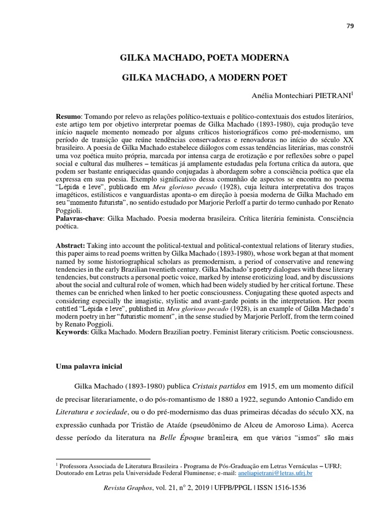 Gilka Machado, Poeta Moderna | PDF | Poesia | Mulher