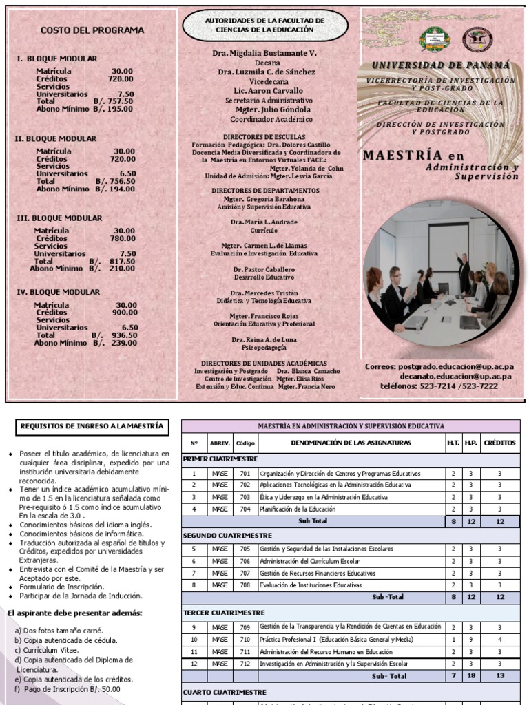 Maestría En Administración Y Supervisión Educativa 2018 Pdf Titulo