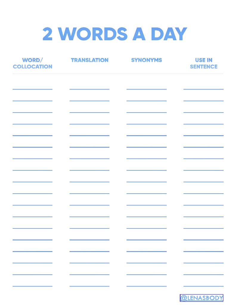 2 Words A Day PDF | PDF