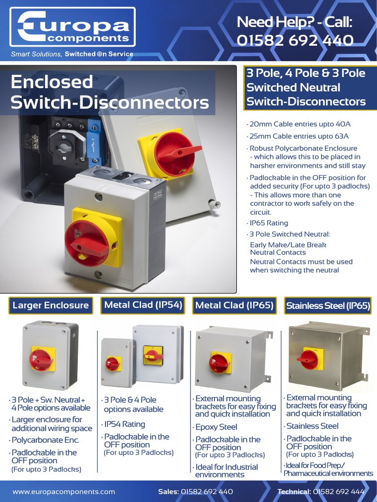 Switch-Disconnector Buying Guide | PDF | Electrical Wiring | Equipment