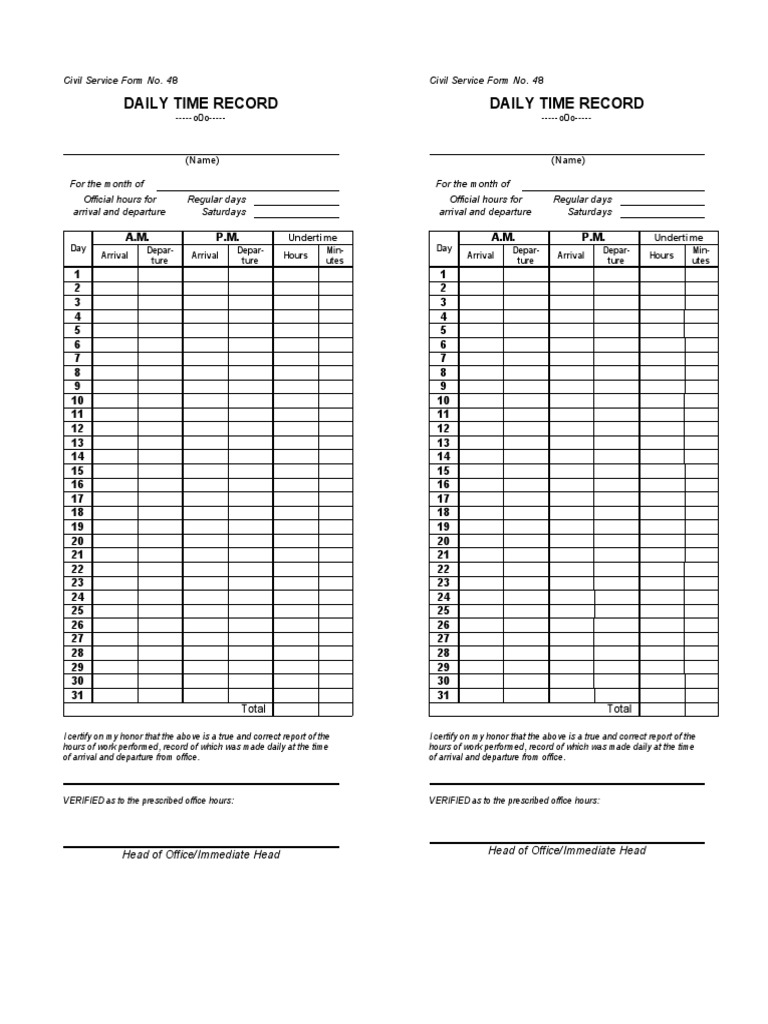 Daily Time Record Daily Time Record | PDF | Teaching Mathematics | Business