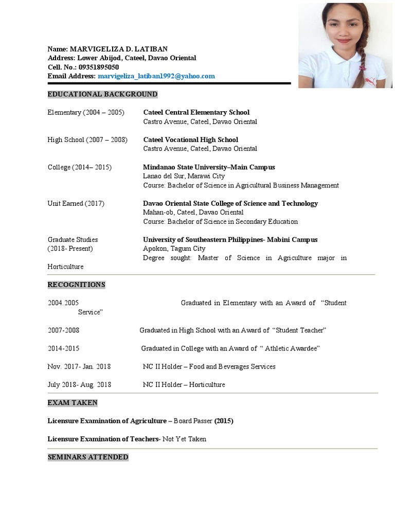 Resume | PDF | Behavior Modification | Learning