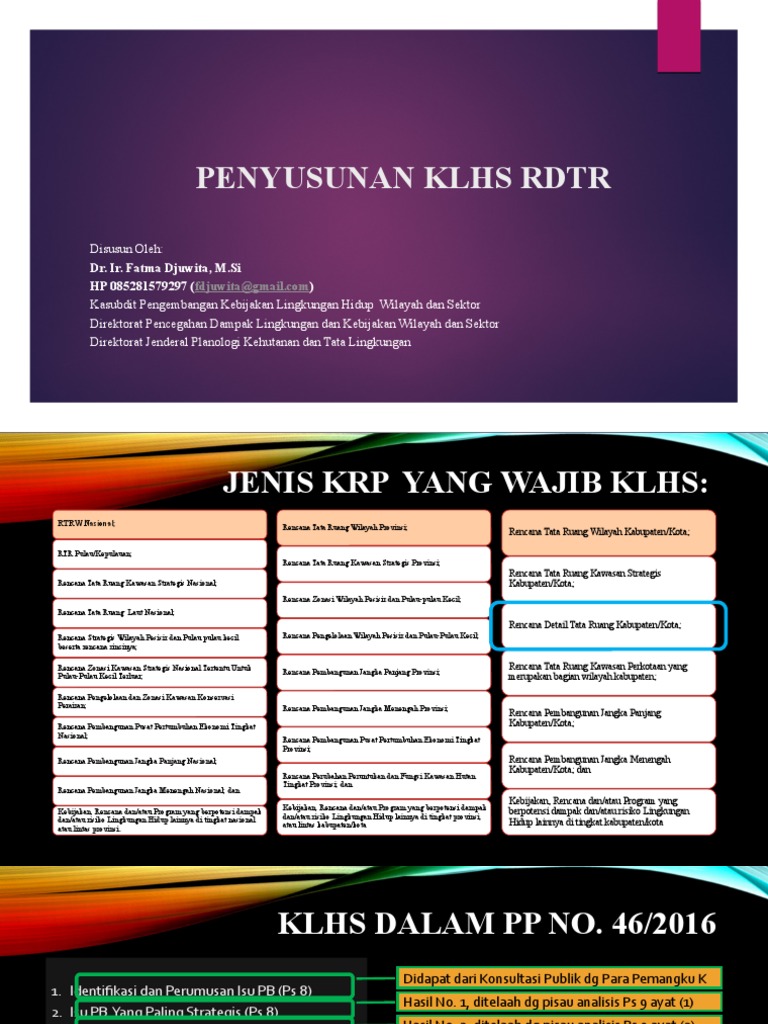 Penyusunan KLHS RDTR | PDF