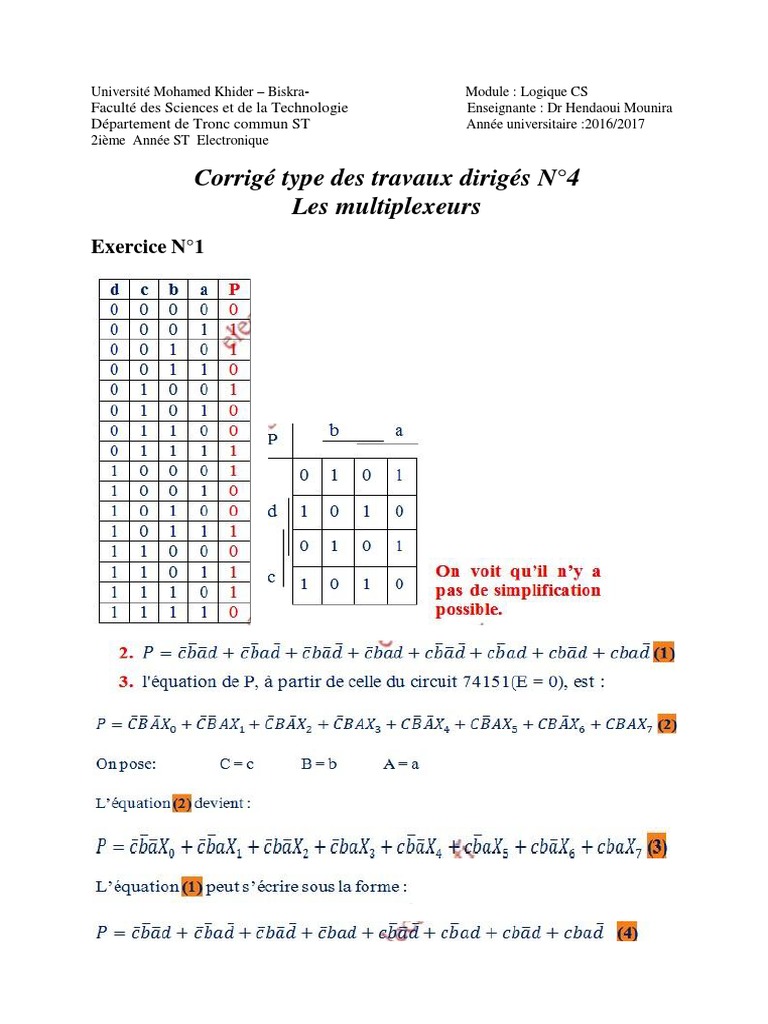Correction TD4 Logique CS | PDF