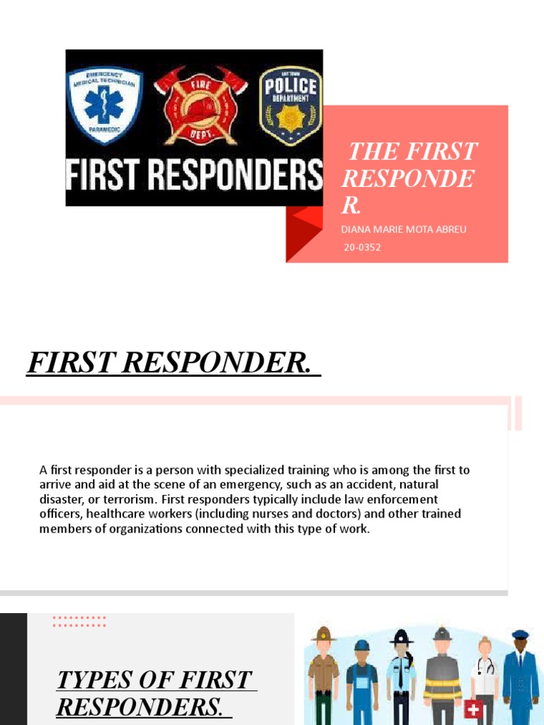 Overview of First Responders and Roles | PDF | Emergency Medical ...