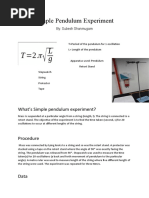 Simple Pendulum Lab Report | PDF | Pendulum | Physics
