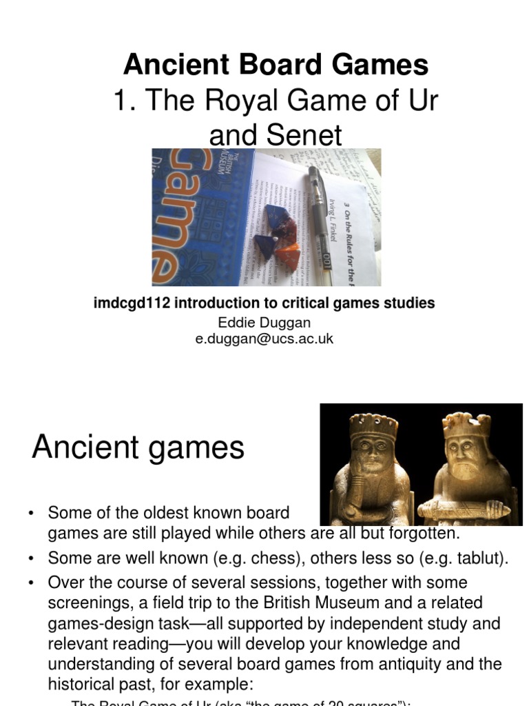 Ancient Board Games 1 The Royal Game of | PDF | Ur | Dice