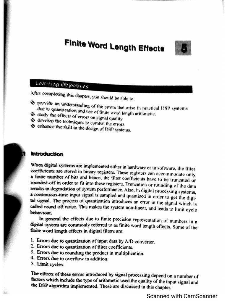 Finite Word Length Effects | PDF