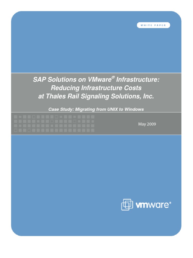 Sap Solutions On Vmware Infrastructure: Reducing Infrastructure Costs ...