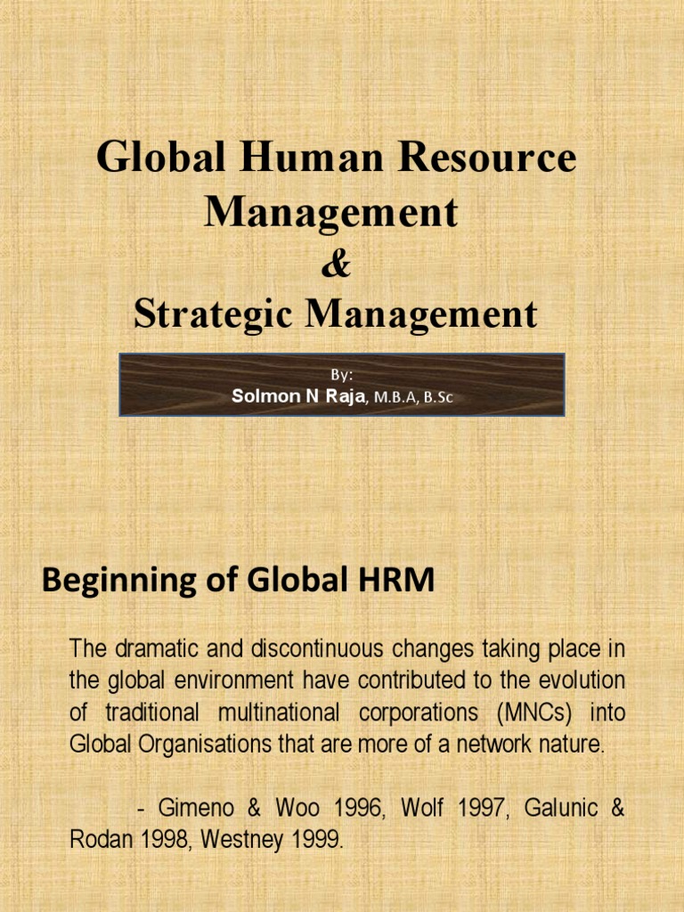 Global Human Resource Management | Download Free PDF | Competence ...