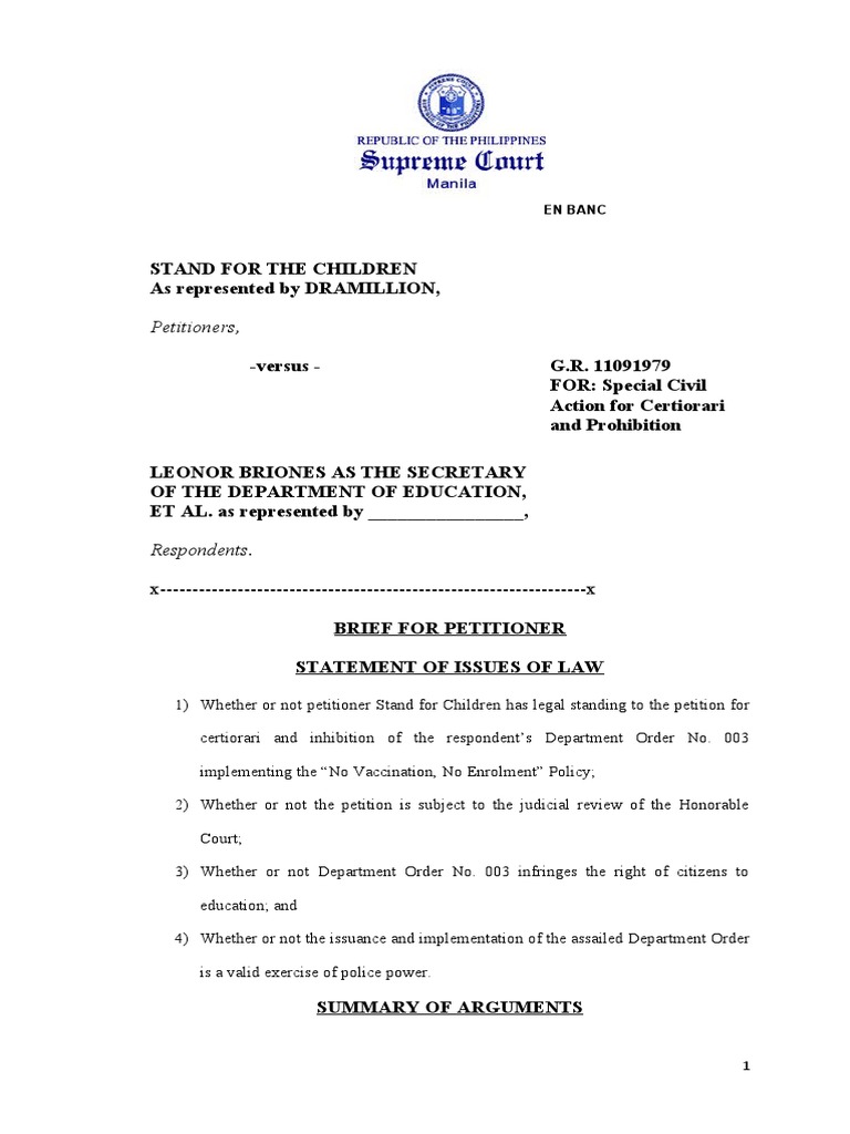 Written Pleadings (FINAL DRAFT) | PDF | Standing (Law) | Injunction