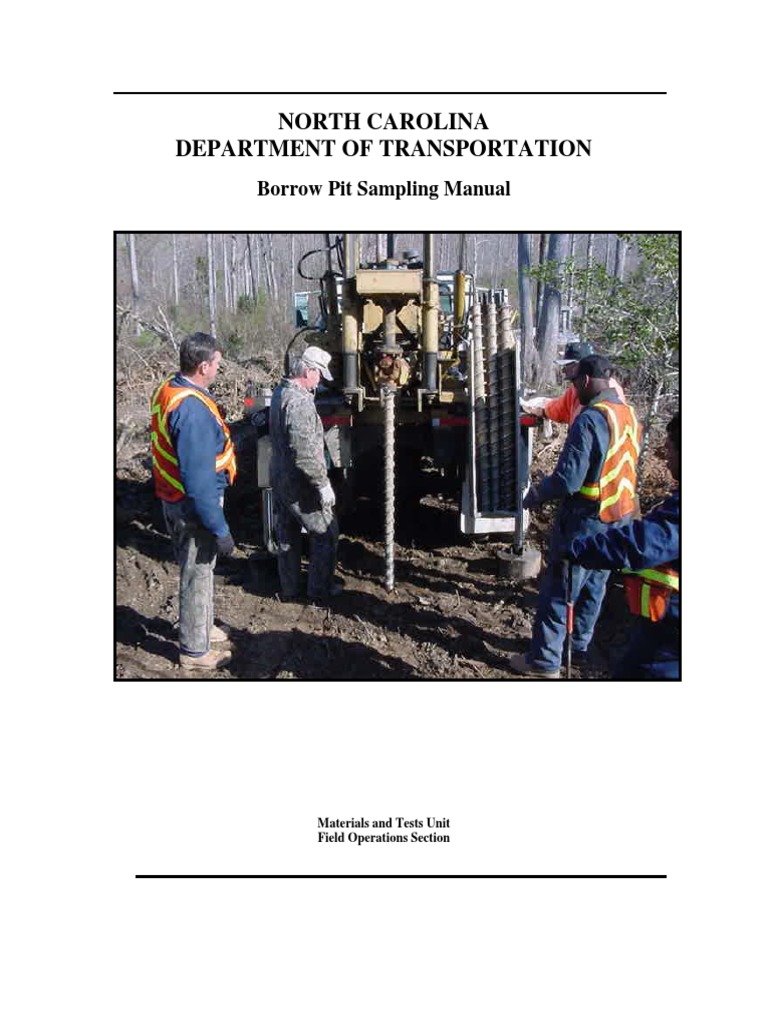 Borrow Pit Sampling Manual Pdf Pdf Silt Soil